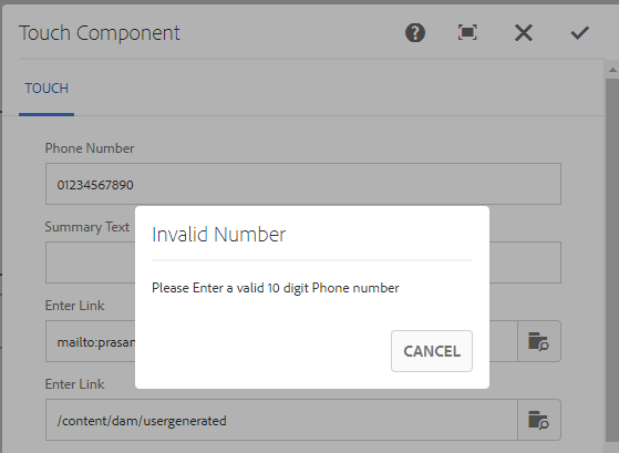 Aem Cases Touch Ui Validation In Aem Using Jquery And Granite Ui Part 2