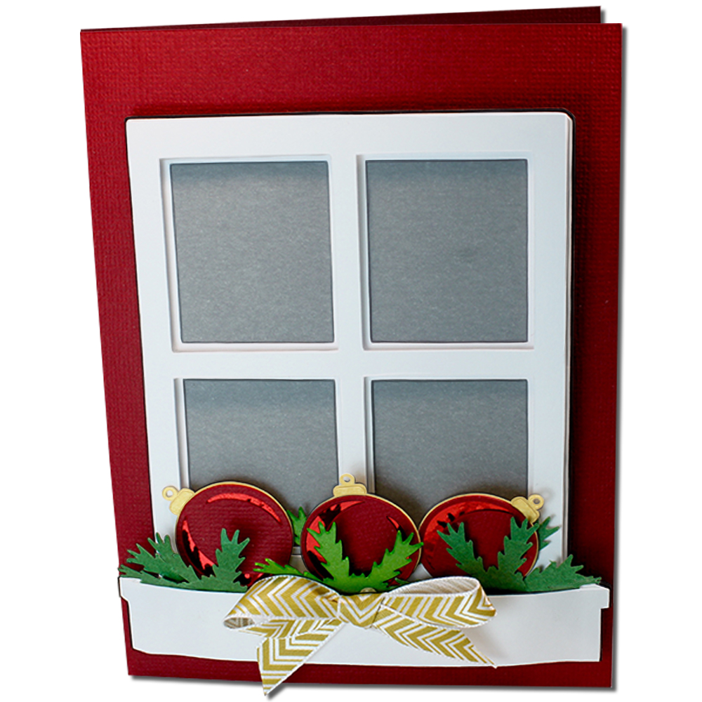 JMRush Designs: Christmas Bulb Window Card