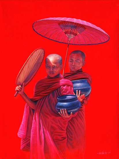 Aung Kyaw Htet, 1965 | Figurative painter | VideoArt | Tutt'Art ...