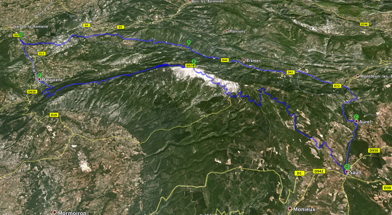 Recommended Ride: 100km around Mont Ventoux - Pedal Dancer®