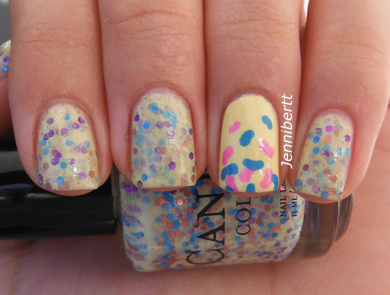 Jennibertt's Nails: Simple Swatch: Candeo Colors + Jelly Bean Nail Art
