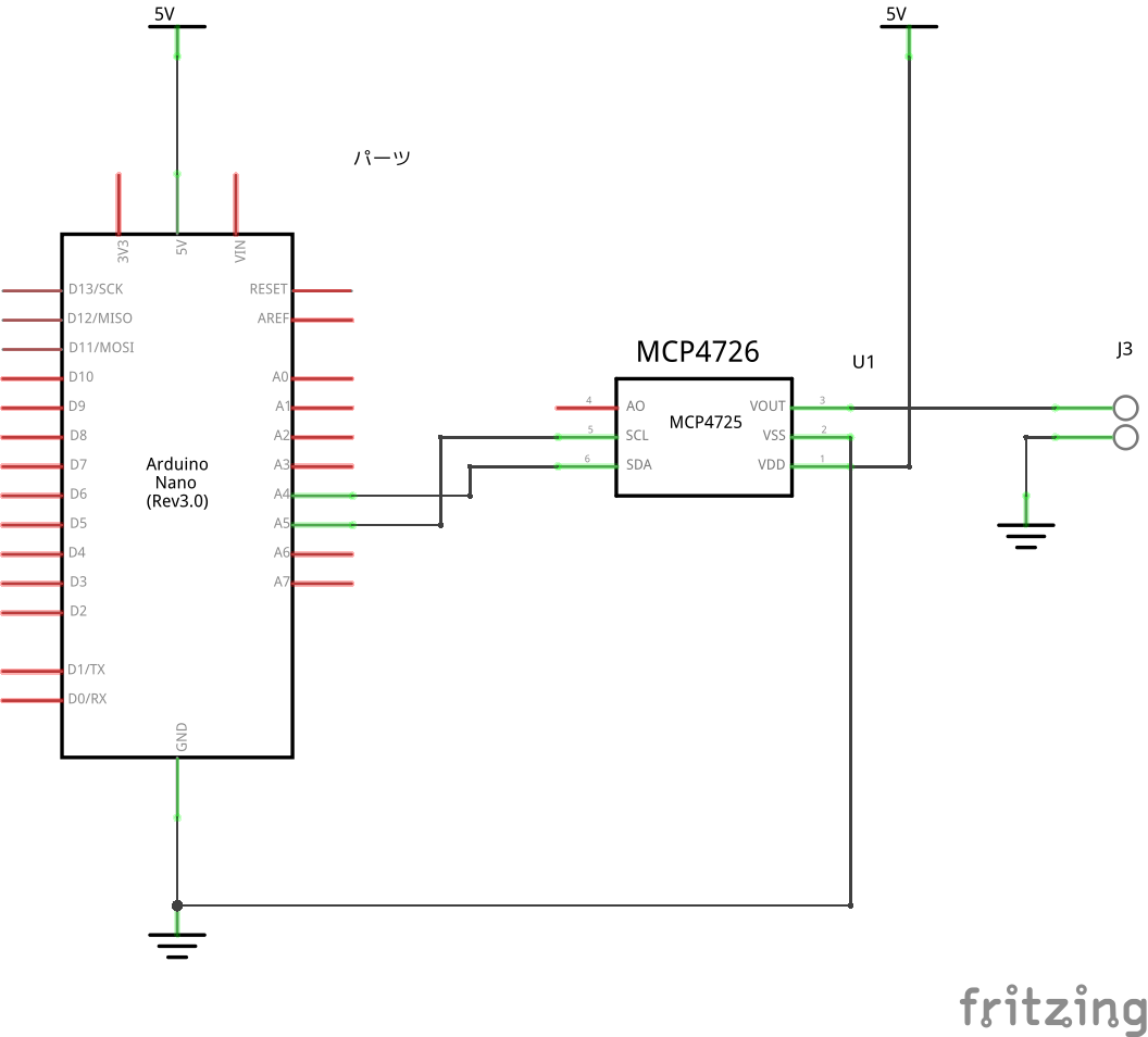 Arduino と Raspberry Pai 勉強中: ArduinoでSin波形を出力させる