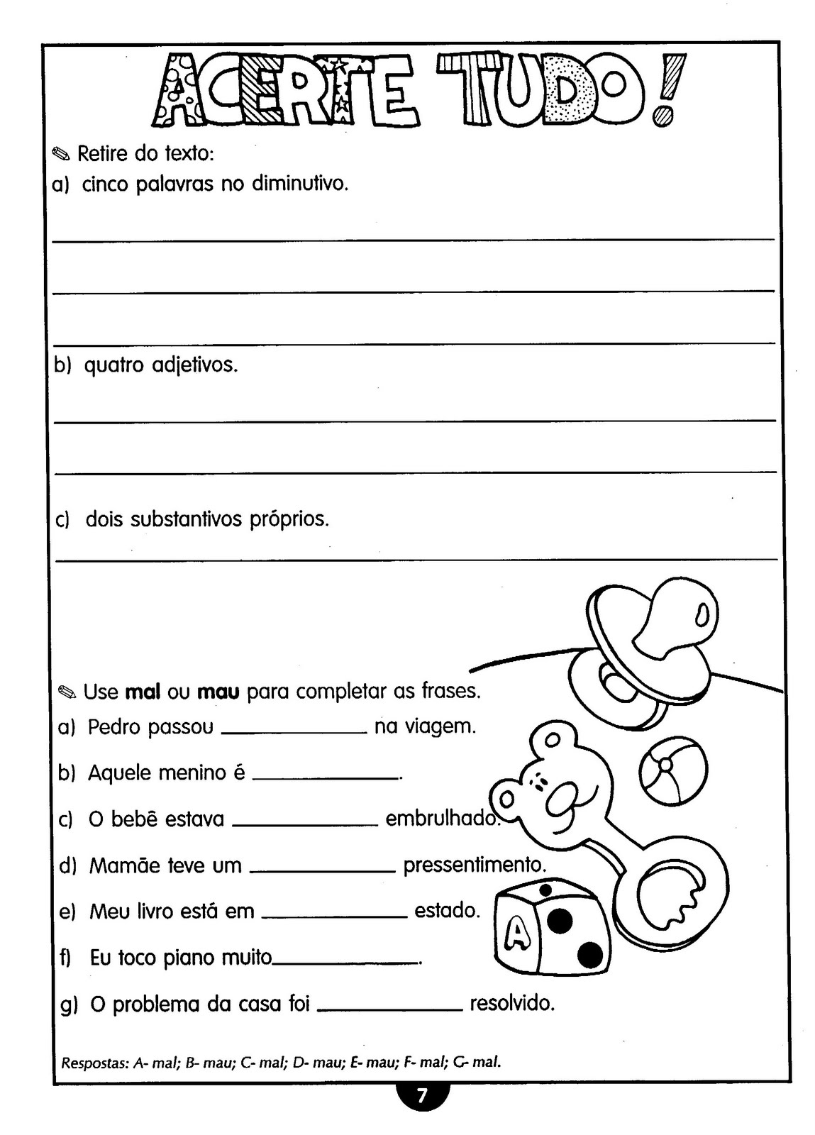 Atividade Com Mau E Mal - LIBRAIN