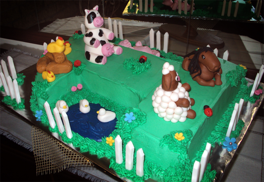Delana's Cakes: Number 1 Farm Animal Cake
