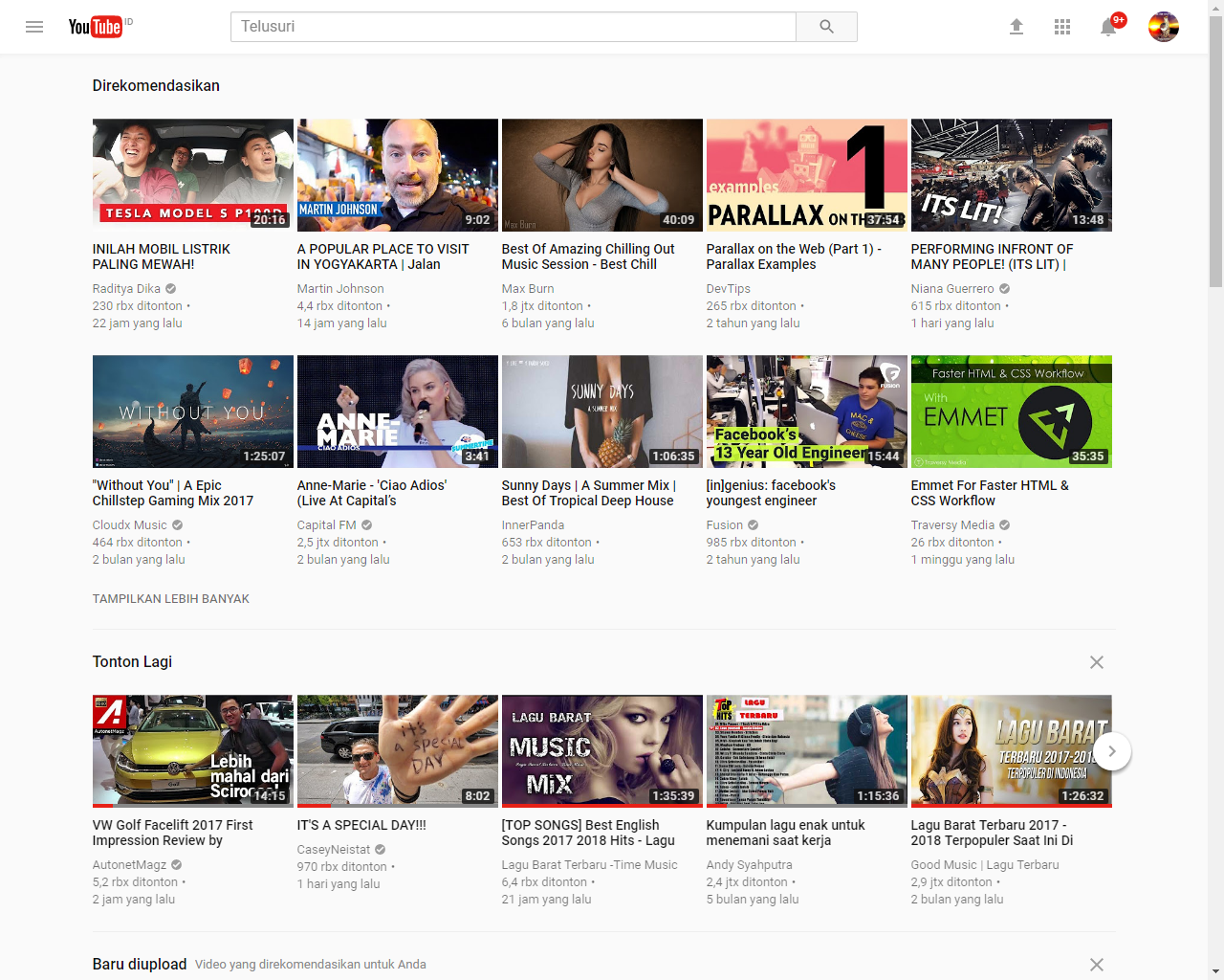 Tampilan Baru pada Youtube 2017