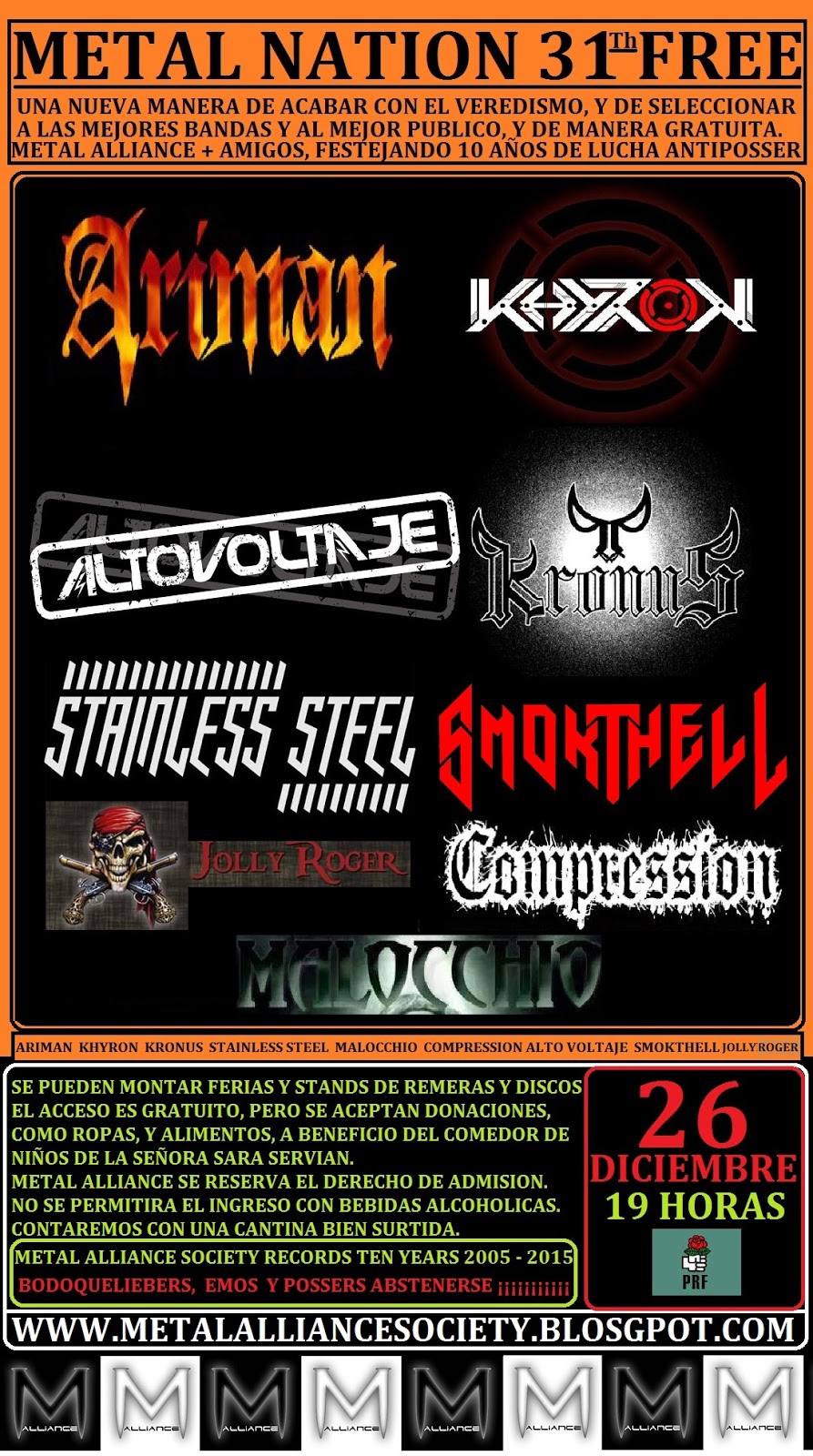 METAL ALLIANCE SOCIETY: METAL NATION 31TH FREE "10 AÑOS DE METAL ...