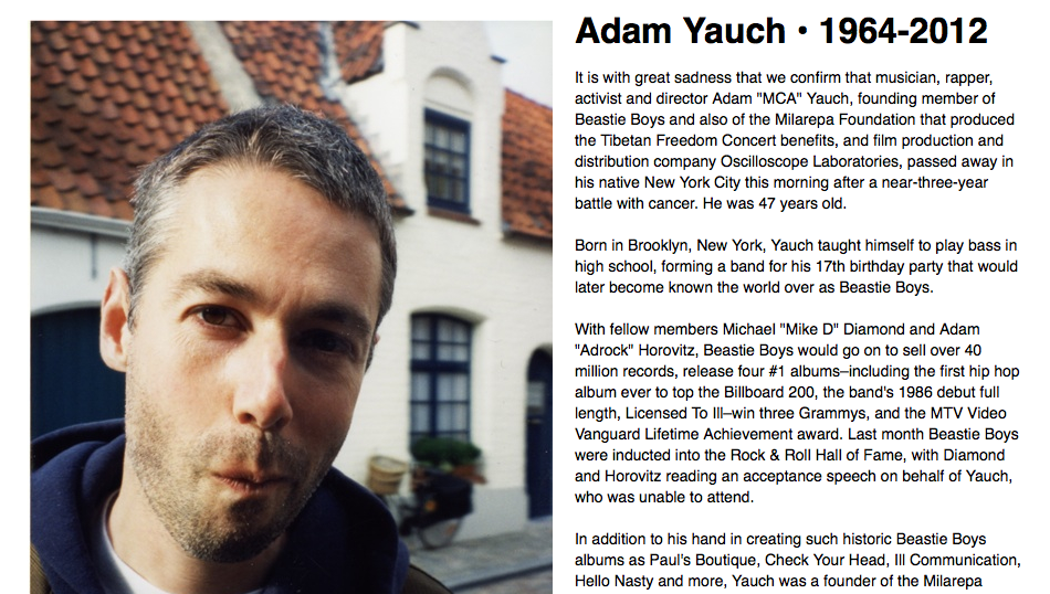 Podcast Party: Adam "MCA" Yauch of the Beastie Boys Dies at 47