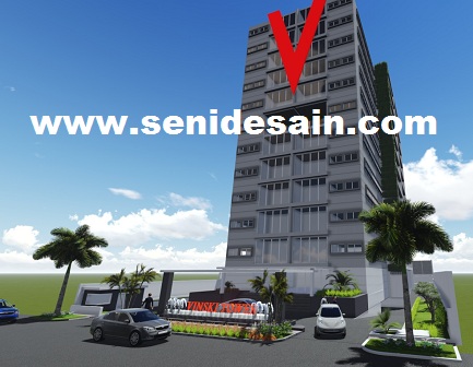 Desain Gedung Green Building Area Vertikal Garden 12 Lantai - ARUSHA DESAIN