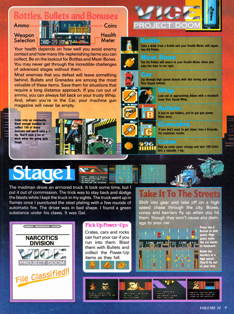 8-Bit City: Vice: Project Doom Review and Nintendo Power Scans