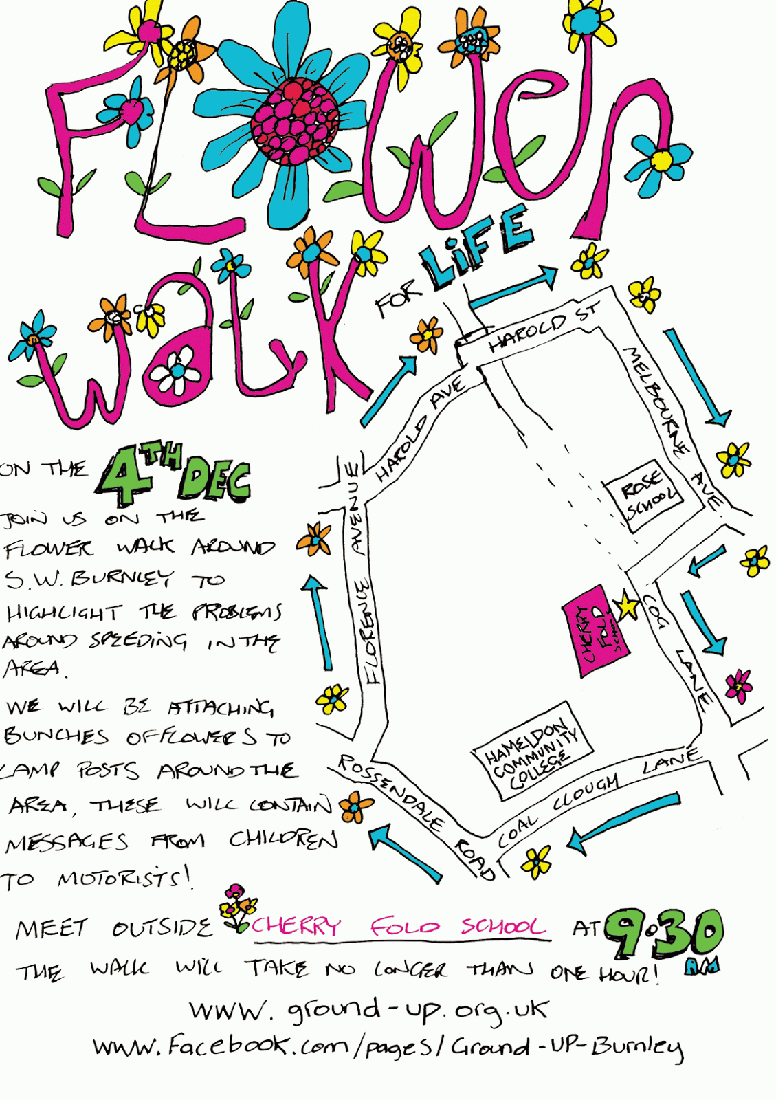 ground-UP | Burnley: Flower Walk for Life Poster