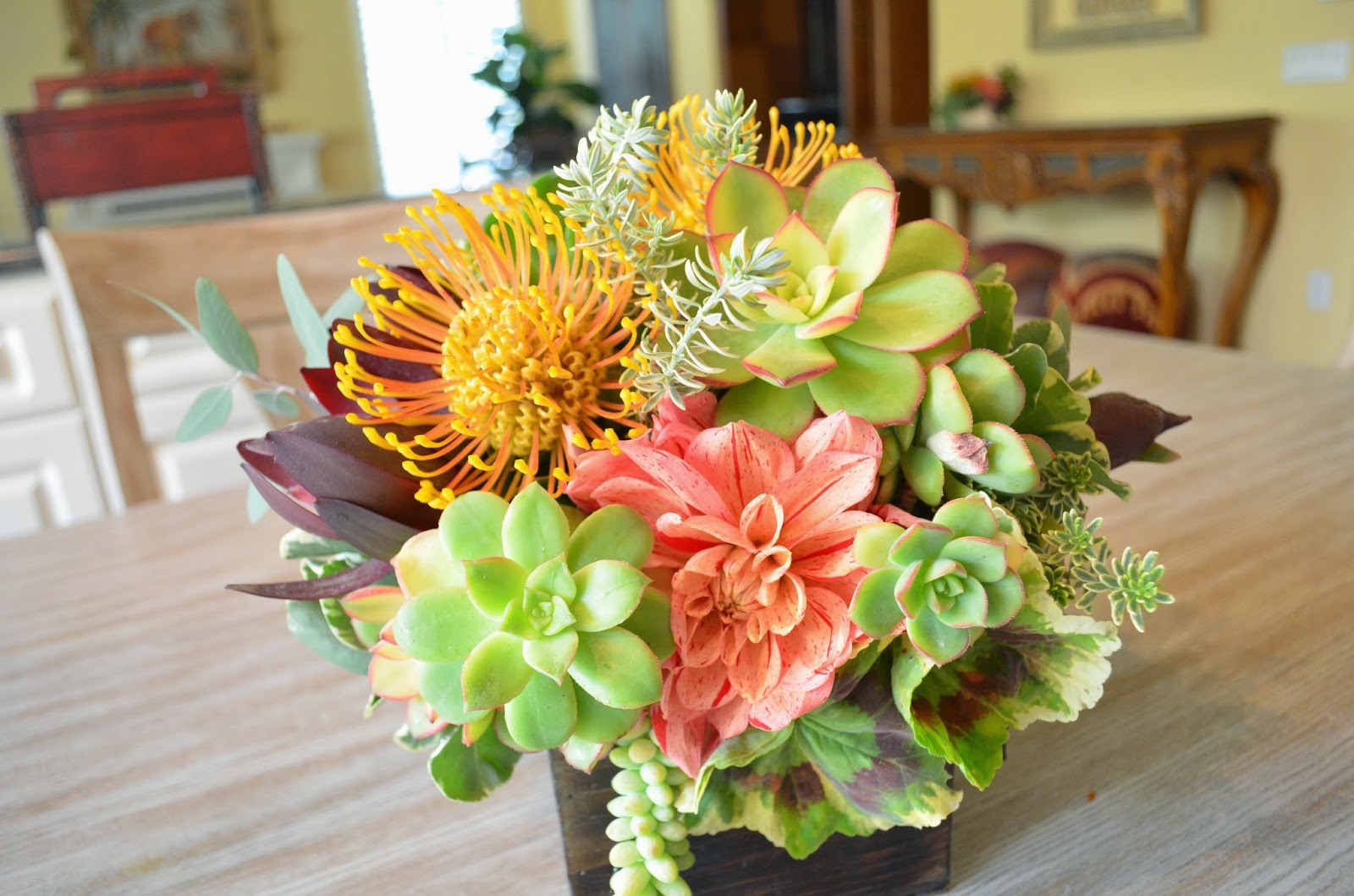 Entertaining From an Ethnic Indian Kitchen: Flower arranging