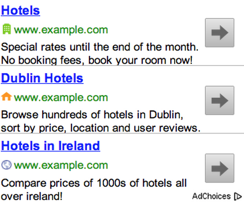 New Favicon Introduced on Text Ads (Google AdChoices) ~ Search Industry