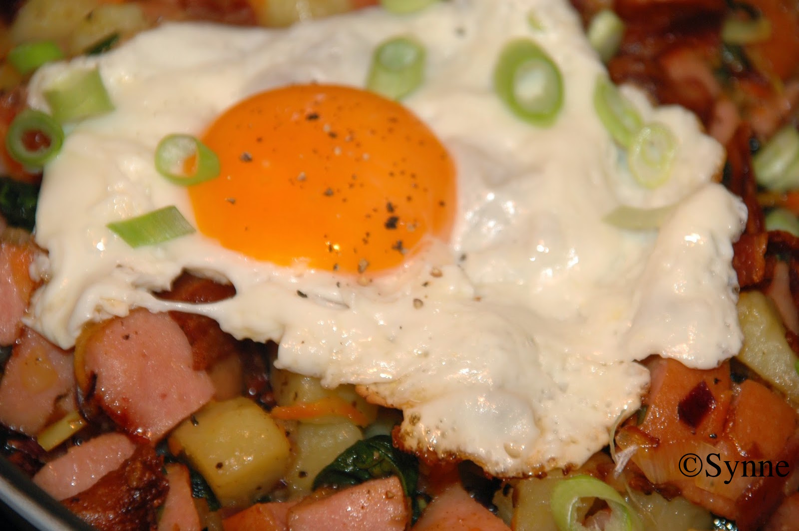 ganske enkelt: Pytt i panne med spinat