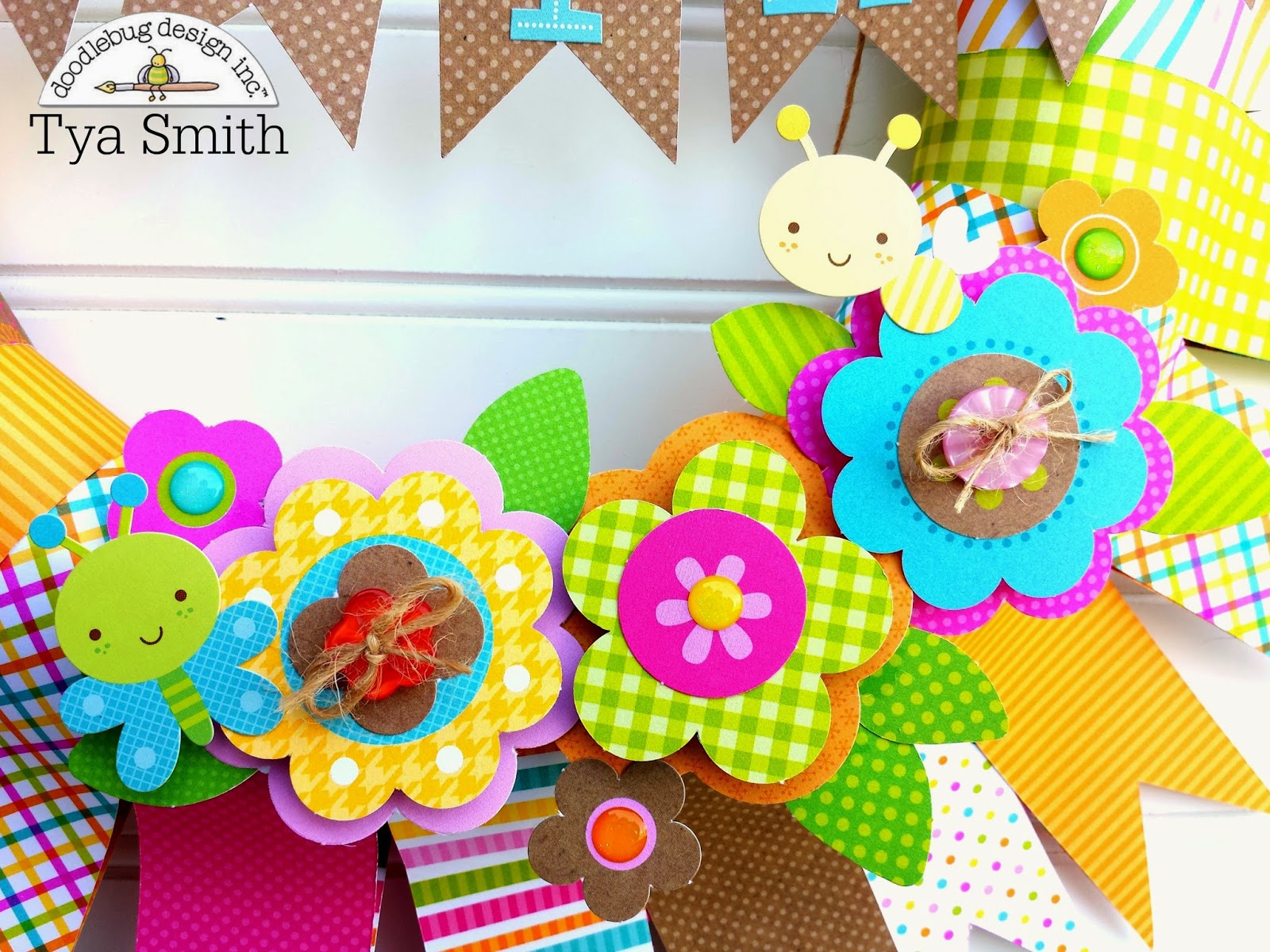 Doodlebug Design Inc Blog: Inspired by Challenge: Banner Wreath by Tya