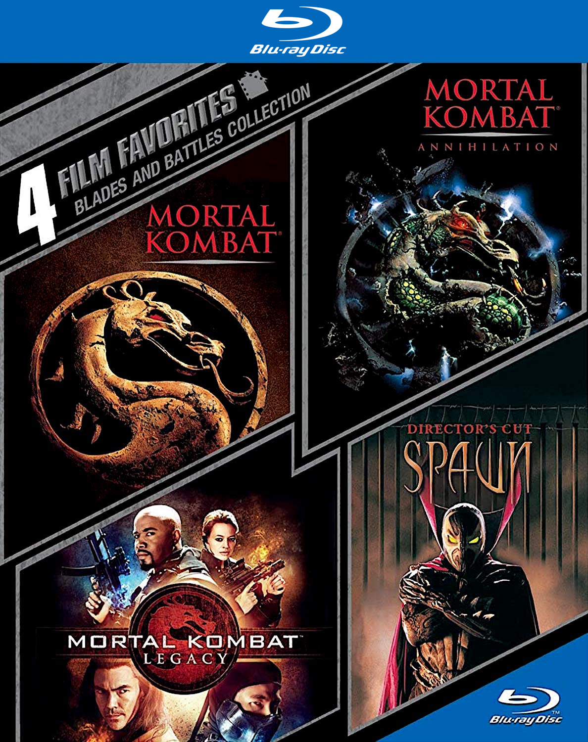 blu-ray and dvd covers: WARNER BROTHERS 4-FILM COLLECTION BLU-RAYS