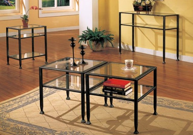 Modern Living Room Furniture: "Black Metal Sofa Table" Modern Living ...