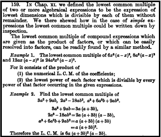 Algebraic Hcf As Well As Lcm - Mathematics basics