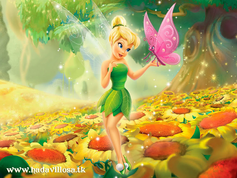 Tinkerbell and Butterfly Wallpaper HD ~ Cartoon Wallpaper