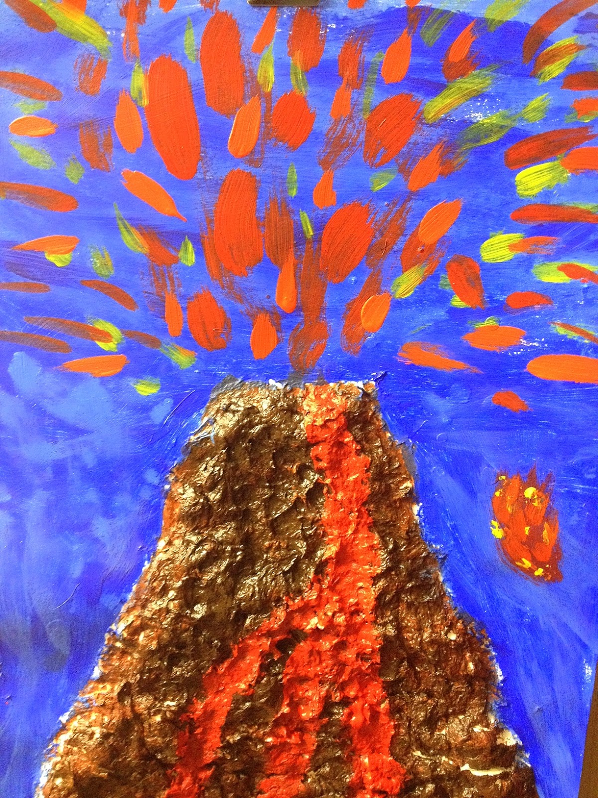 Volcano's from Tissue Paper