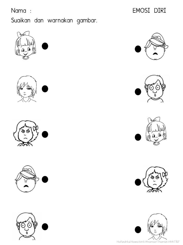 lembaran kerja prasekolah tema emosi diri - Peter Lee