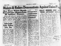 The Proposition and Opposition of Malayan Union : The Impact of Malayan ...