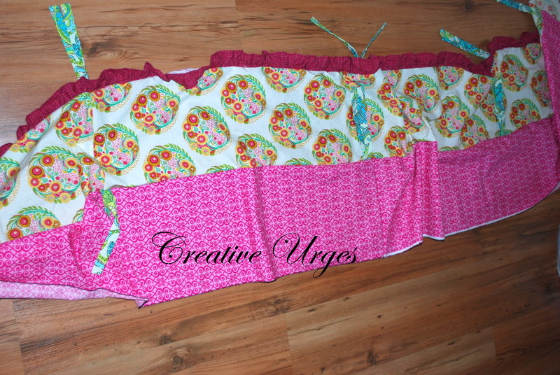 Creative Urges-Creative Blogspot: How to make a crib bumper tutorial...