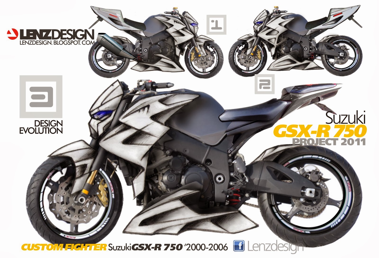 Custom Streetfighter Suzuki GSX-R by Lenzdesign