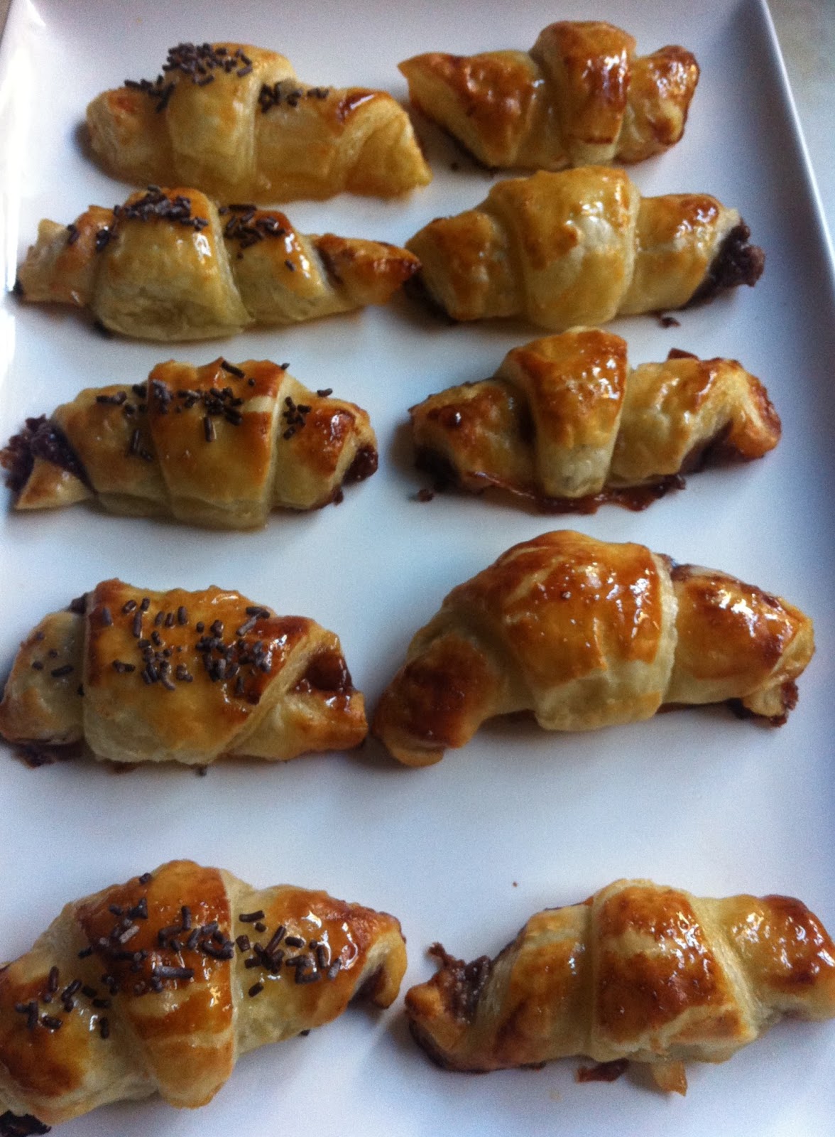 Jarita's Cookies: Mini Croissants Rellenos de Chocolate