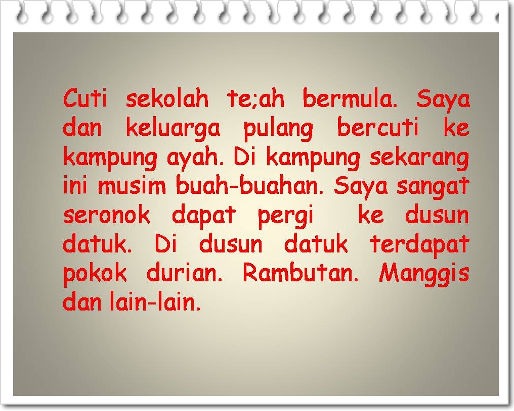 blog cikgunoory: Dusun datuk