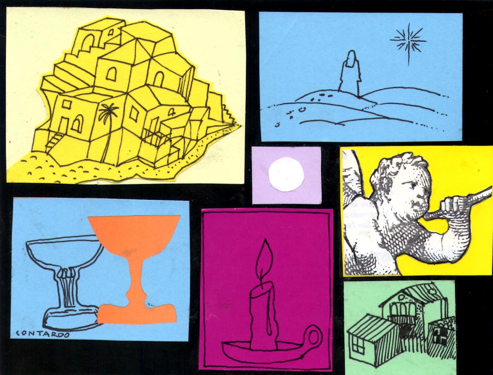 ARTE POSTAL: SERIE: JESÚS EN COLLAGE (1)