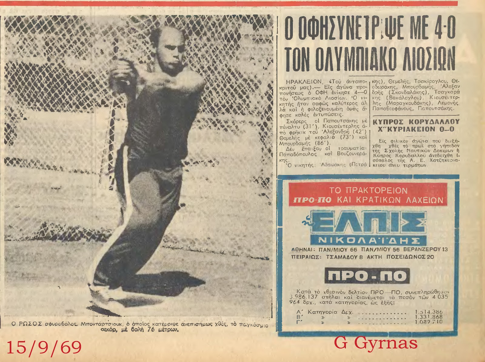 Olympiakos liosion f.c: Ο ΟΛΥΜΠΙΑΚΟΣ ΛΙΟΣΙΩΝ ΜΕΣΑ ΑΠΟ ΤΟ ΑΡΧΕΙΟ ΤΗΣ ...