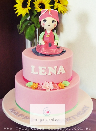 MyCupKates - Cakes, Cupcakes & Cookies: Lena's 1st Birthday Cake