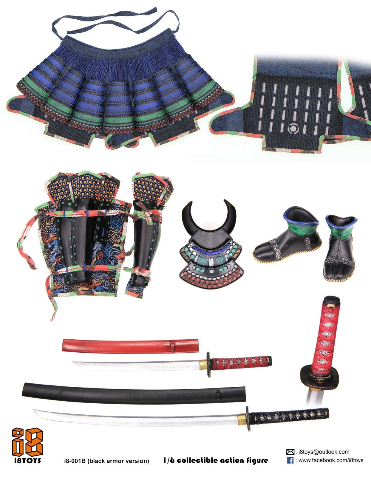 toyhaven: I8 Toys 1/6th scale RIN Female Samurai Figure Sets (Red and ...