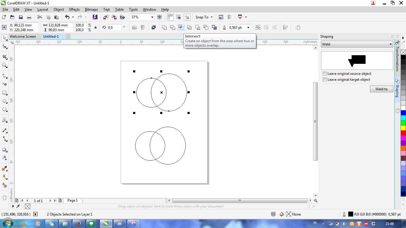 Blog of Everything Fun!: CorelDraw tutorial - Mengenal apa itu Weld ...