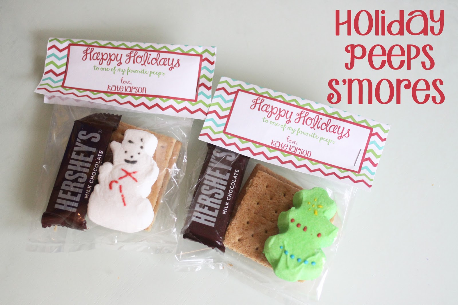 The Larson Lingo: Holiday Peeps S'mores + {A Free Printable}