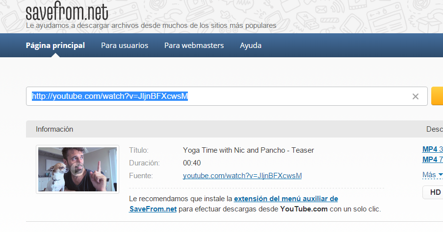 Profesores en la nube: SAVEFROM.NET o cómo descargar vídeos de youtube ...