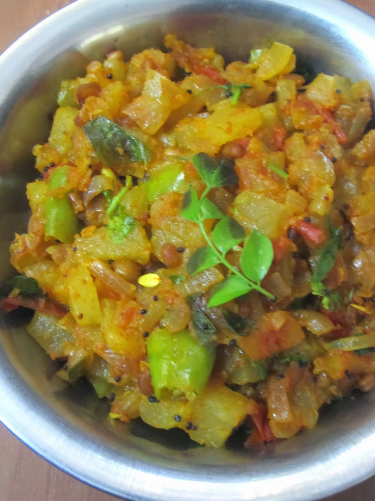 Sivani's Kitchen: Dosakaya Tomato kura / Yellow Cucumber Tomato curry