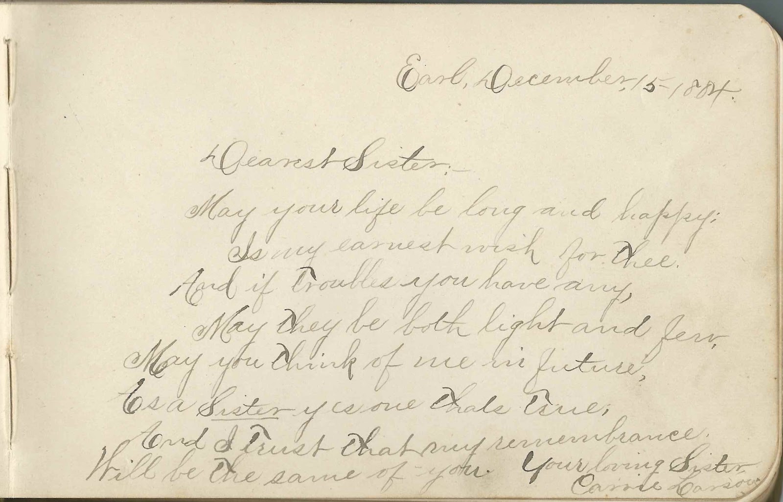 Heirlooms Reunited: 1883-1890 Autograph Album of Mary Larson, "Mae", of ...