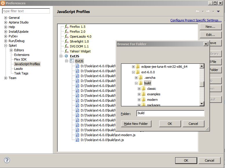 AEM 6.0 and above: How to configure ExtJS 6 on Aptana/Eclipose