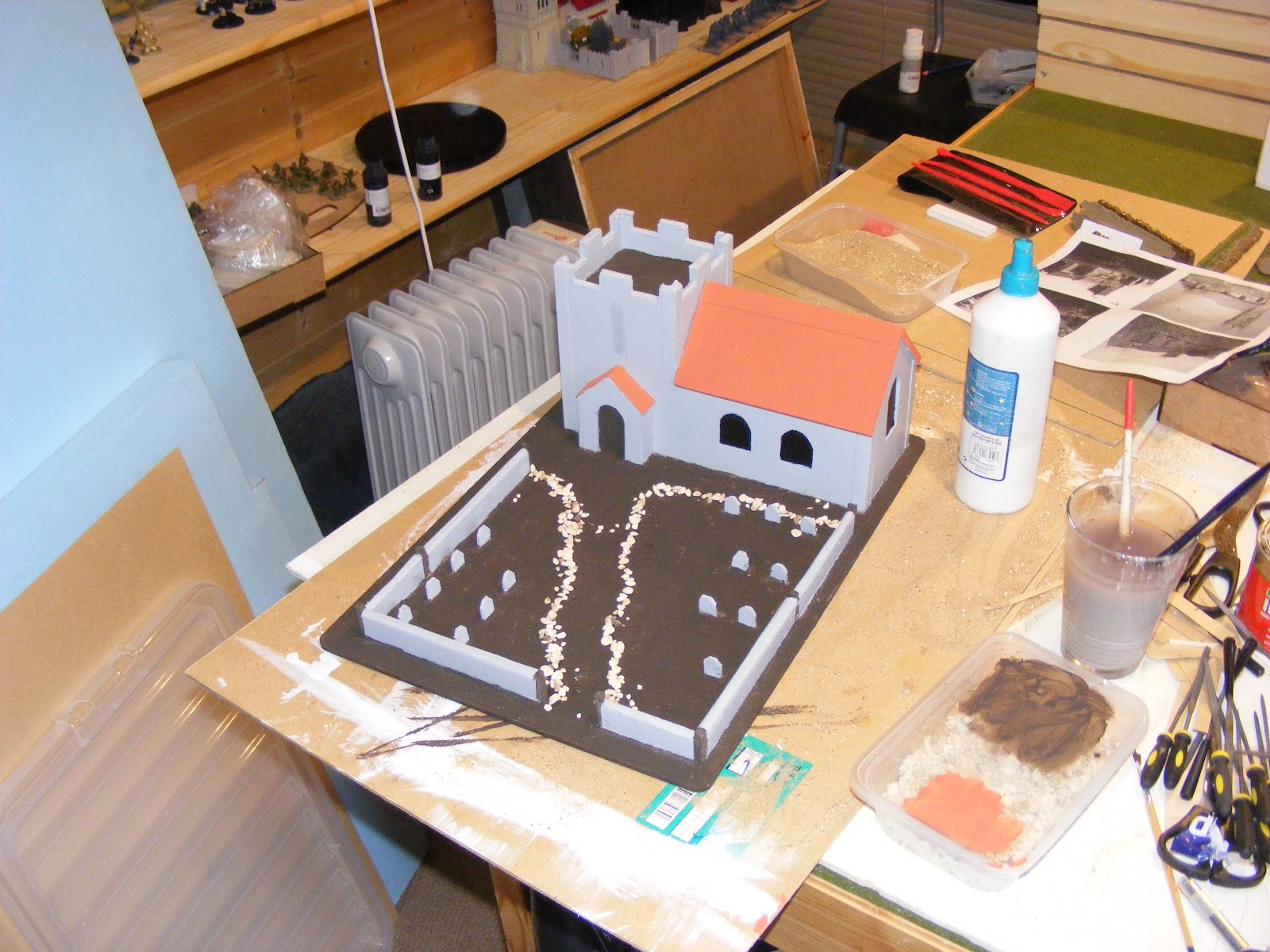 Life In The Man Cave: Using Foam Board to Make Model Buildings
