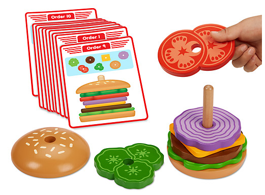 The Playful Otter: Create-a-Burger Sequencing Stacker