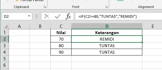 Penggunaan Fungsi Logika IF pada Ms. Excel | Blogger Pemalang