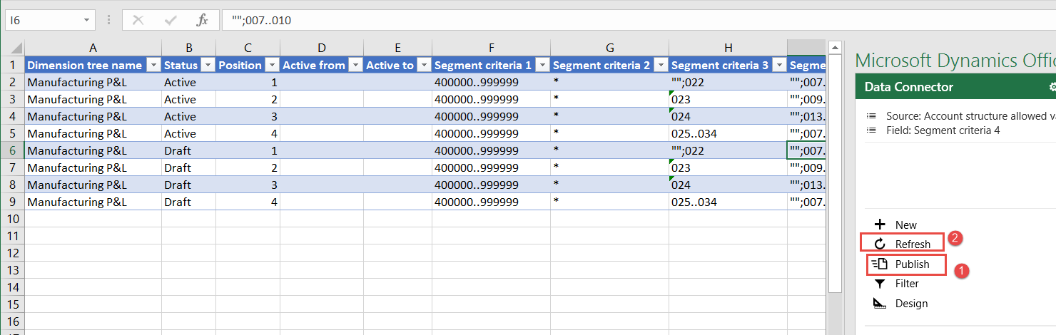 Update Account Structure from Excel format using Add Ins- Dynamics 365 ...