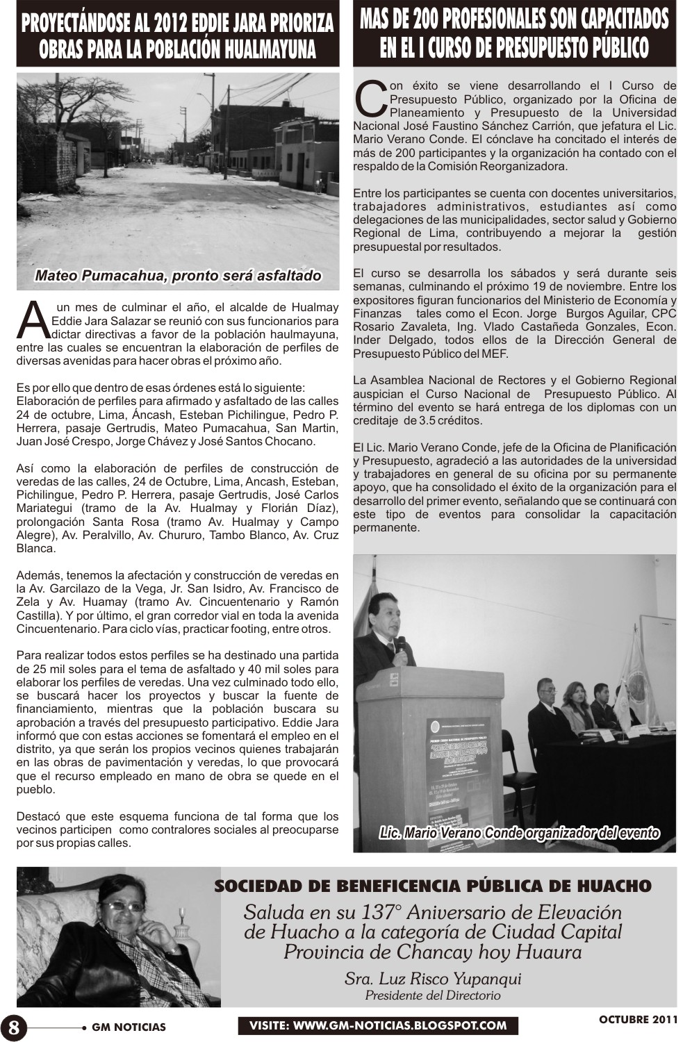 GM NOTICIAS - LA VOZ DE LA REGION LIMA -: SALIO GM NOTICIAS EDICION 14 ...