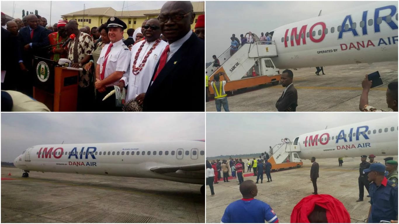 IMO STATE NEW AIRLINE ARRIVES OWERRI ON MAIDEN FLIGHT
