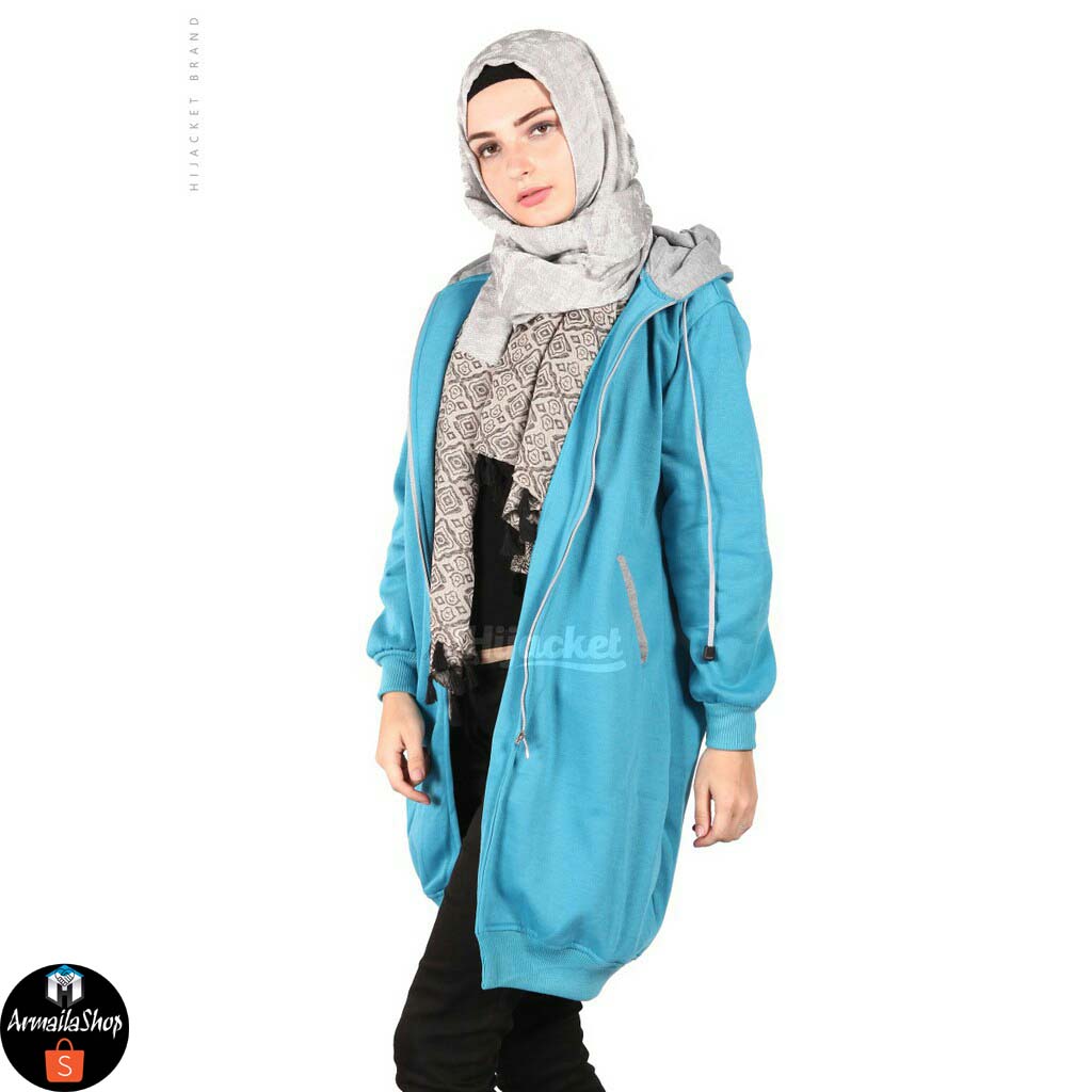 HJ17 Hijacket BASIC Turkish x Grey ORIGINAL PREMIUM FLEECE JAKET HIJAB ...