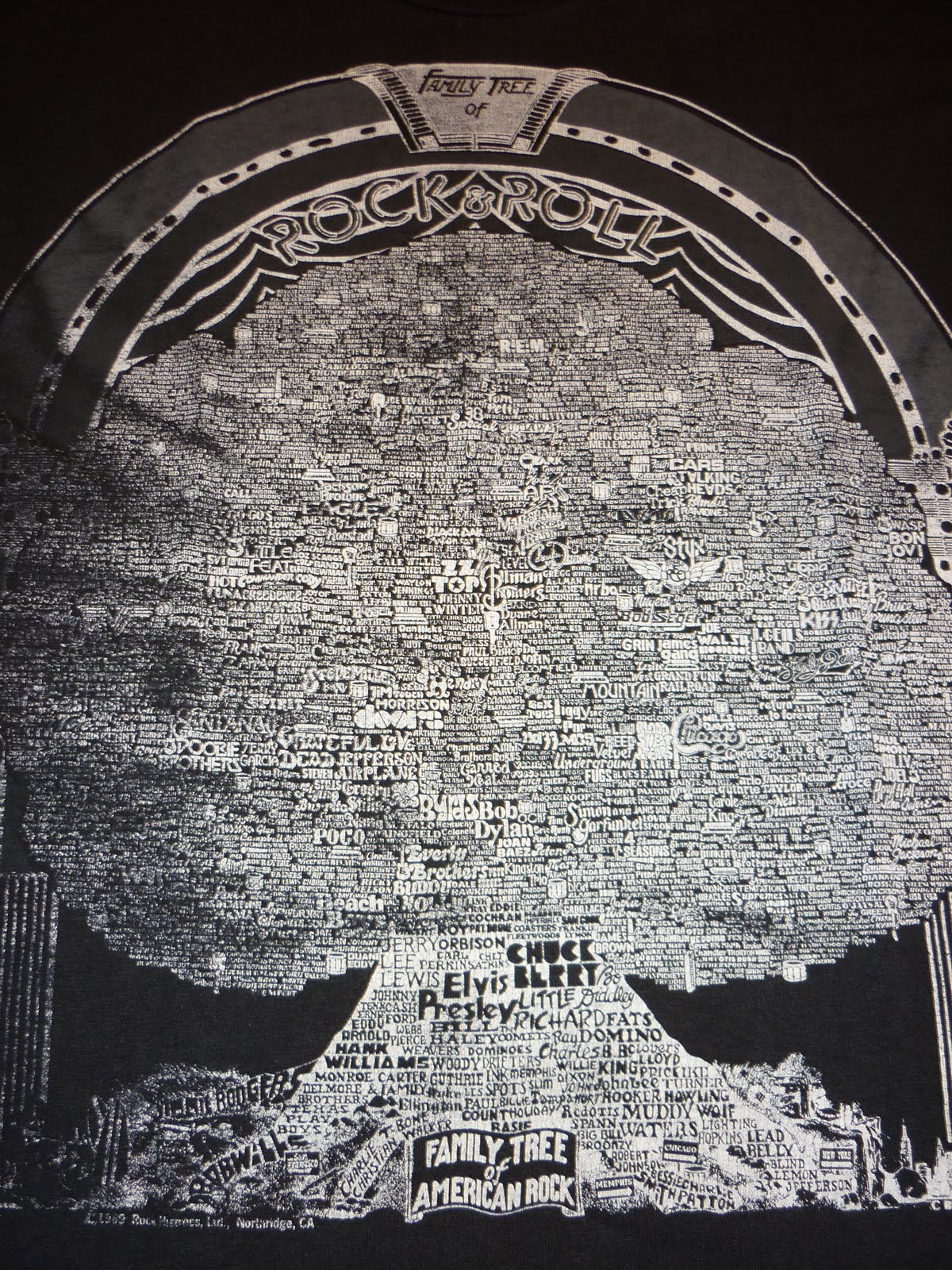 27Heaven Vintage: Rock n Roll Family Tree VIntage 1989