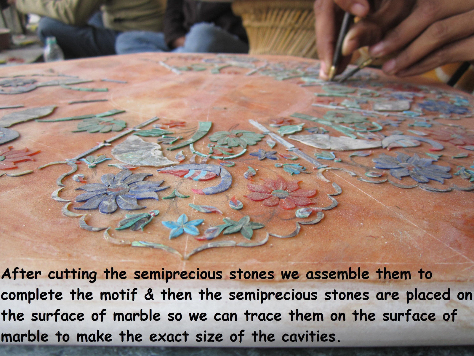 Marble Table Top Inlay Process: Process of making inlay table tops