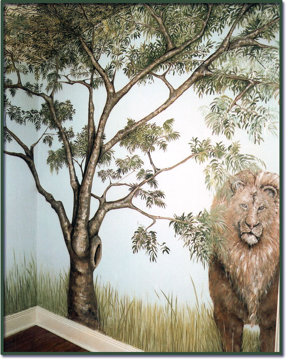 Animal Mural Wallpaper Design