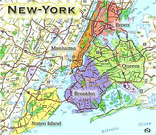 Mapa Politico de New York: | Estado de New York